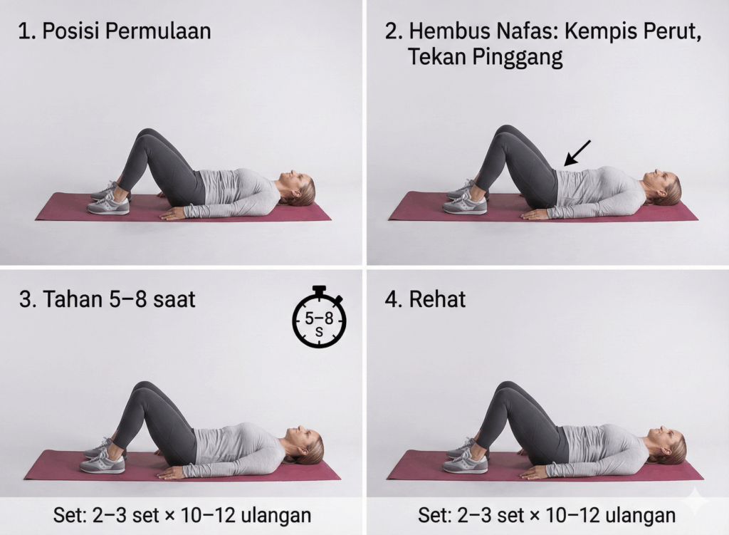 5 Senaman Anterior Pelvic Tilt & Legakan Sakit Pinggang